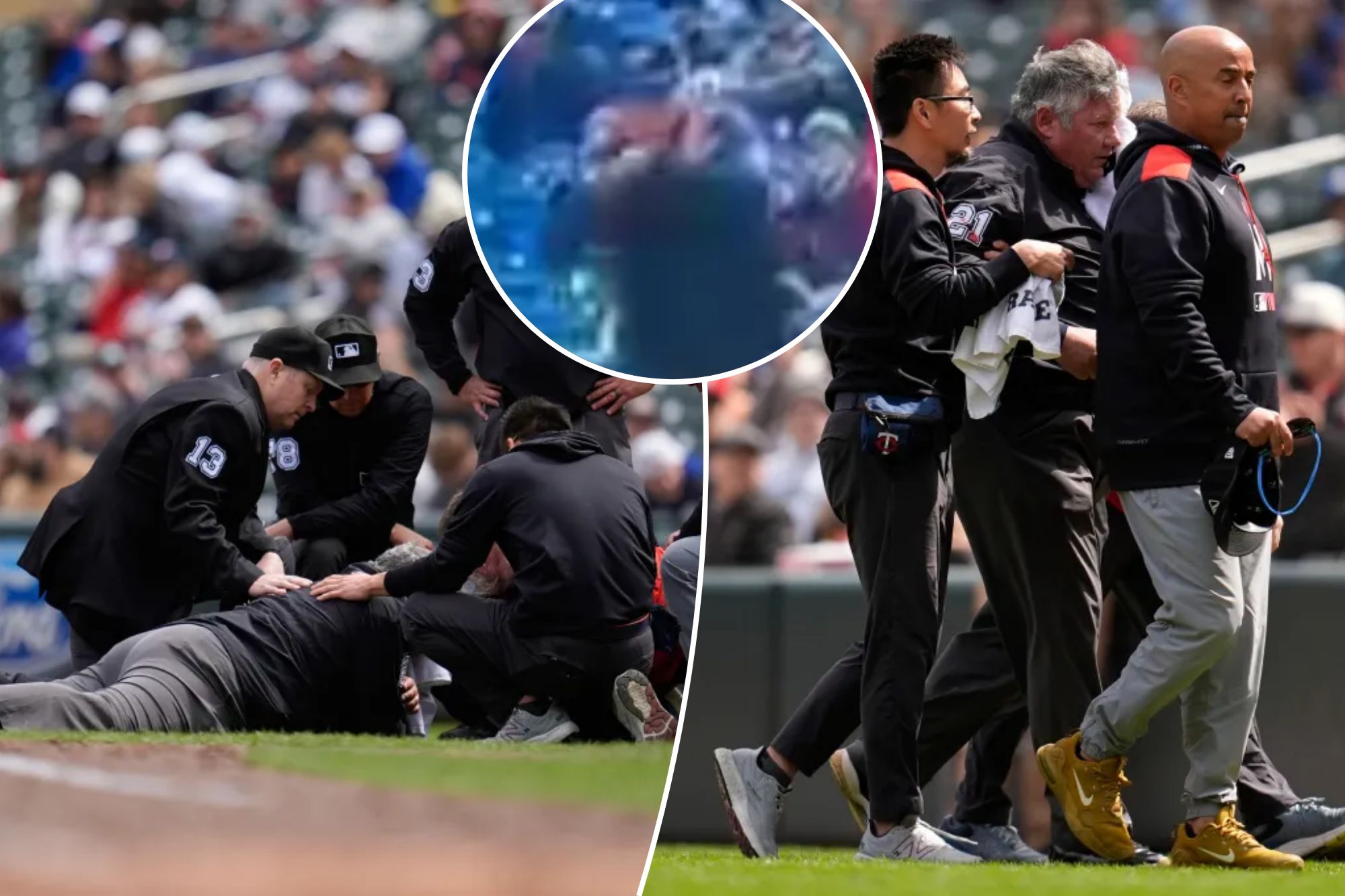 Umpire Hunter Wendelstedt leaves Mets-Twins game after getting drilled ...