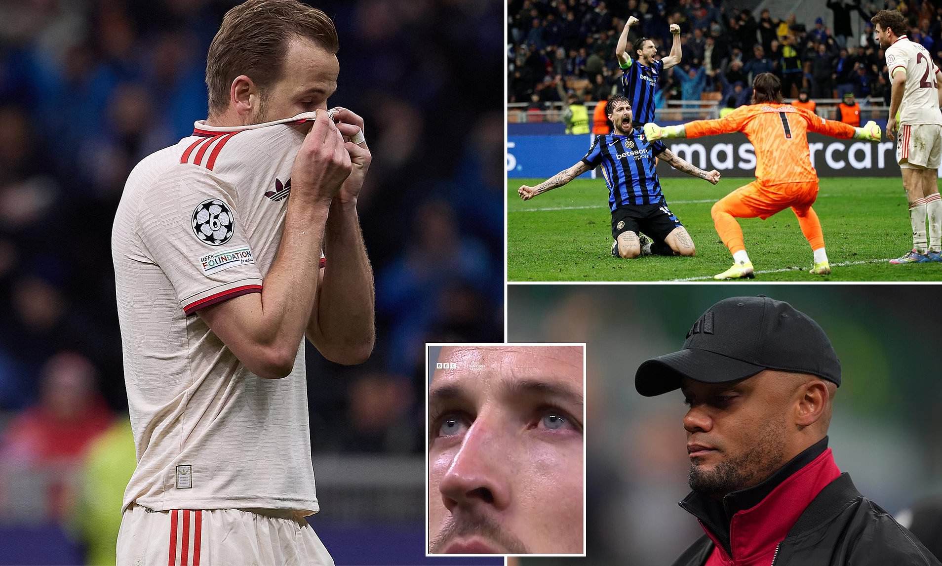 Harry Kane misses late chance 'that will PAIN him' as tearful Bayern ...
