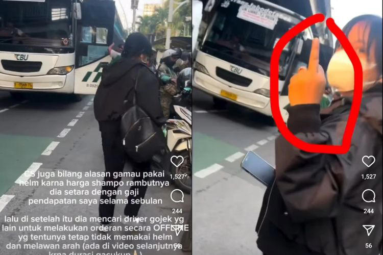 Viral, Driver Ojol Ini Ogah Lawan Arah sampai Diacungi Jari Tengah oleh Penumpangnya