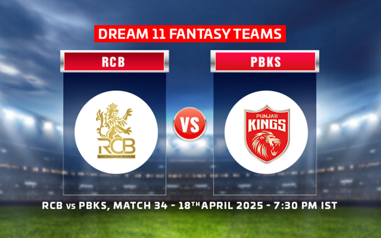 RCB vs PBKS Dream11 Prediction, Match 34, Playing XI, Today Dream11 Team, Captain & Vice-Captain ...