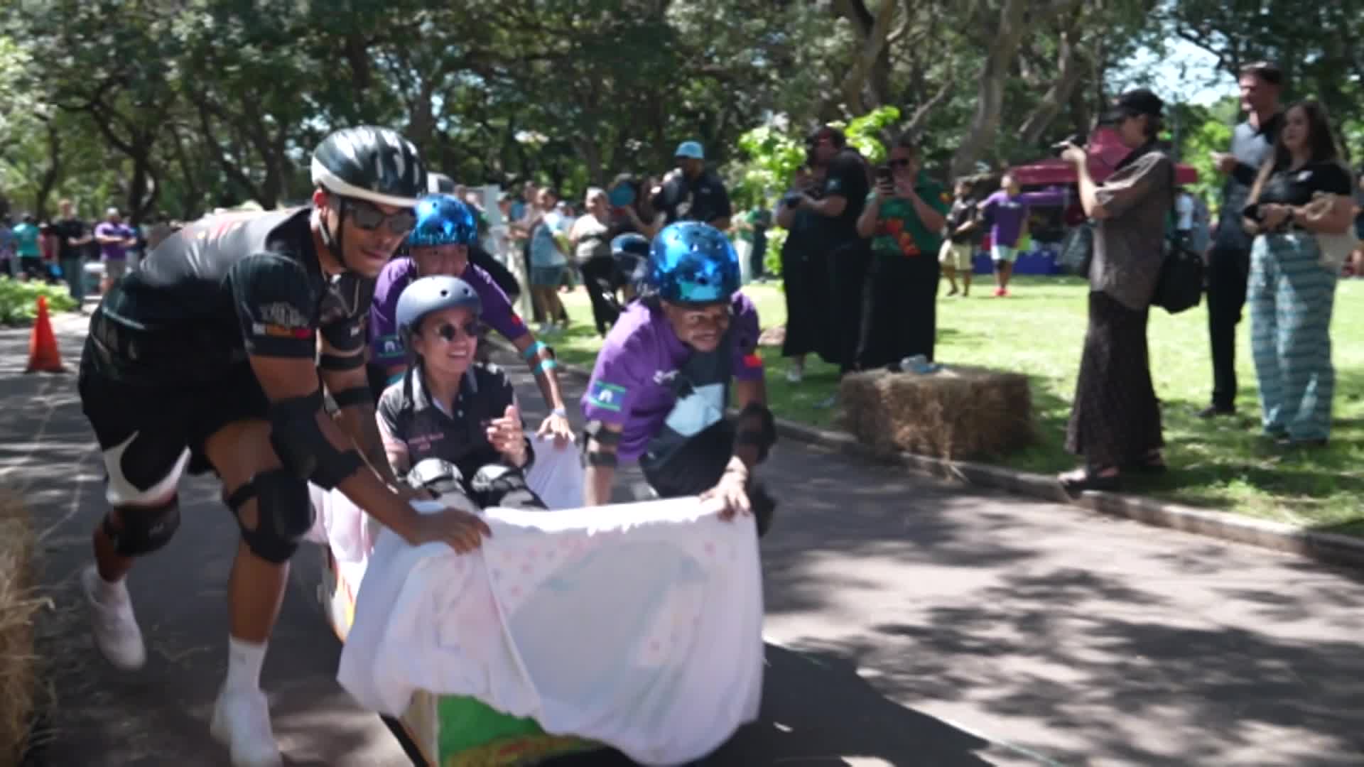Couch race raises awareness for NT youth homelessness crisis