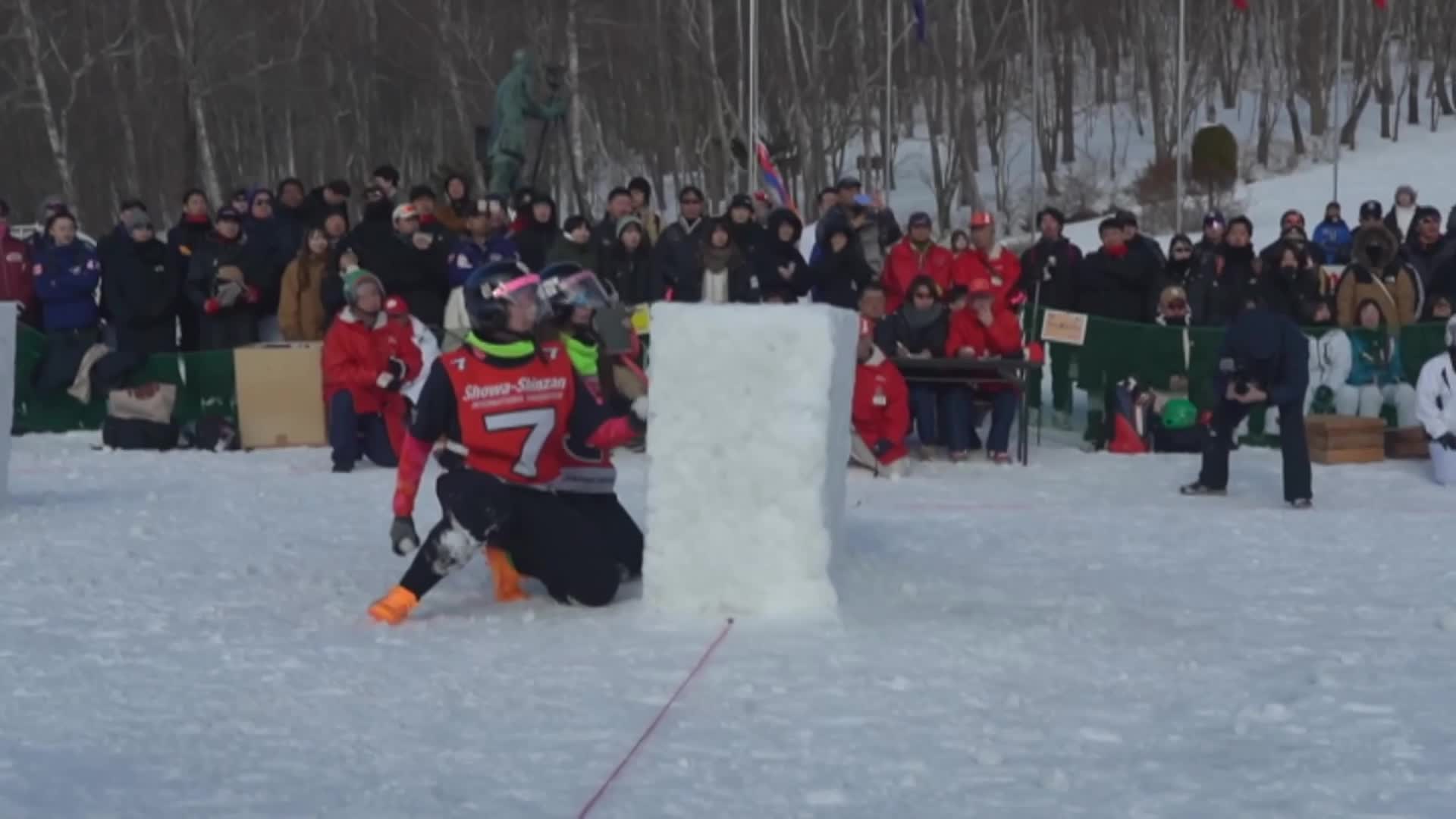 Hundreds take part in Japan’s annual snowball fight tournament