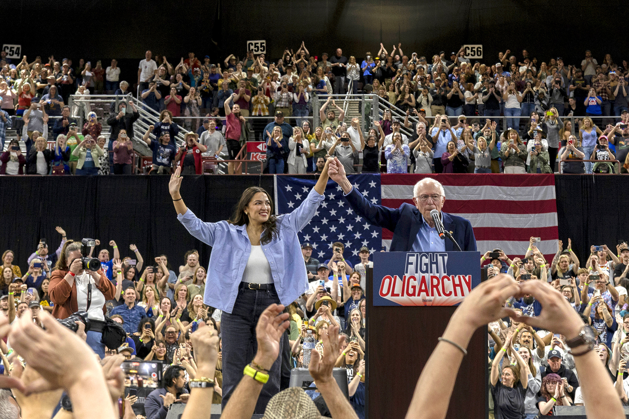Sanders, AOC draw 30,000 in deep red California, call out Tahoe congressman