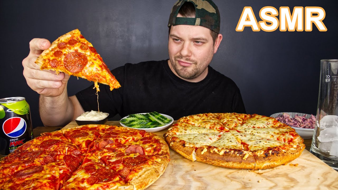 ASMR Double Pepperoni & 4 Cheese Pizza ¦ Dave Kay ASMR