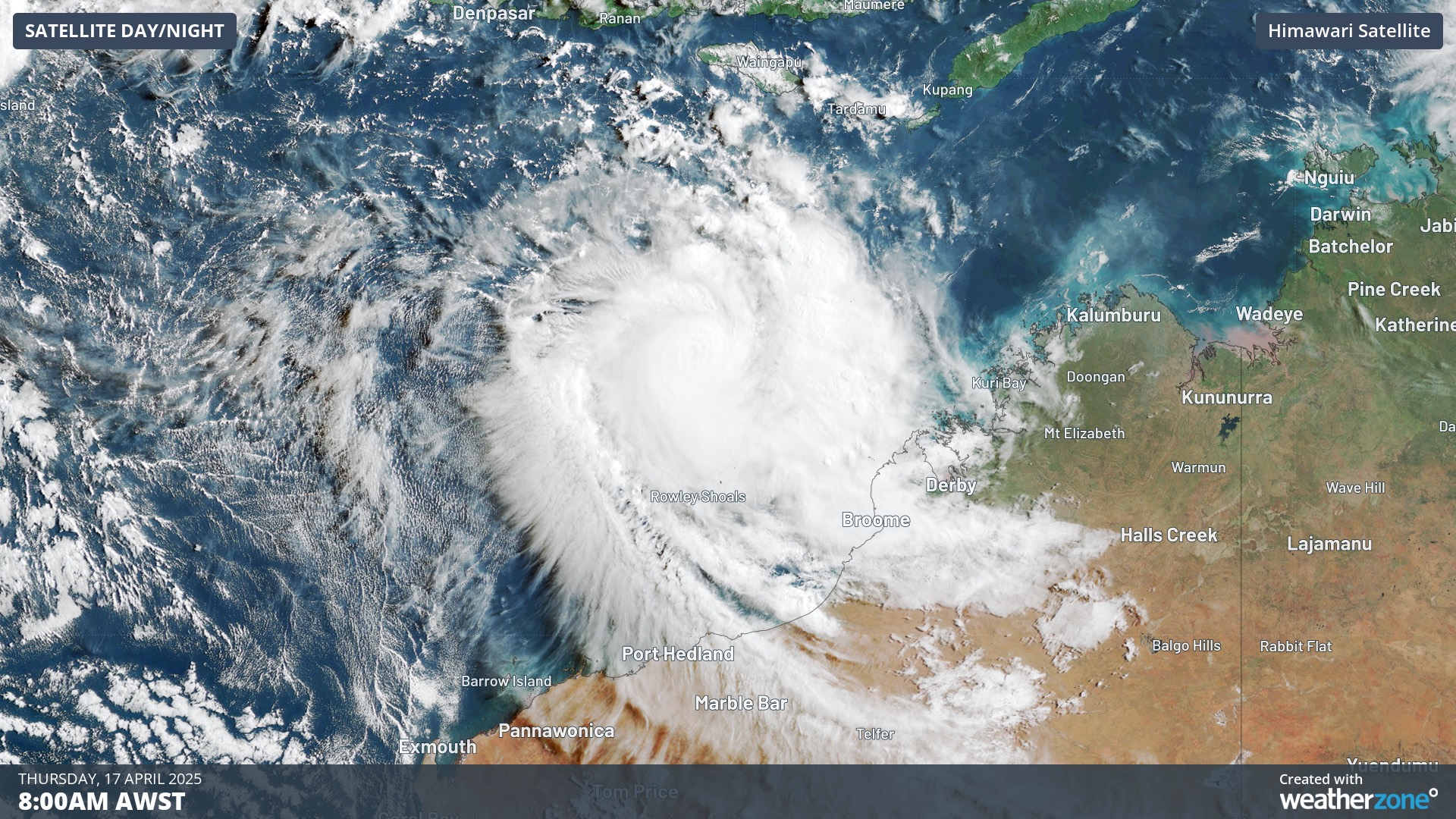 Severe Tropical Cyclone Errol to weaken before landfall