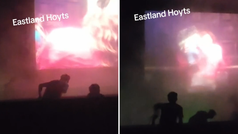 Chaos erupts in cinema leaving moviegoers 'choking and crying'