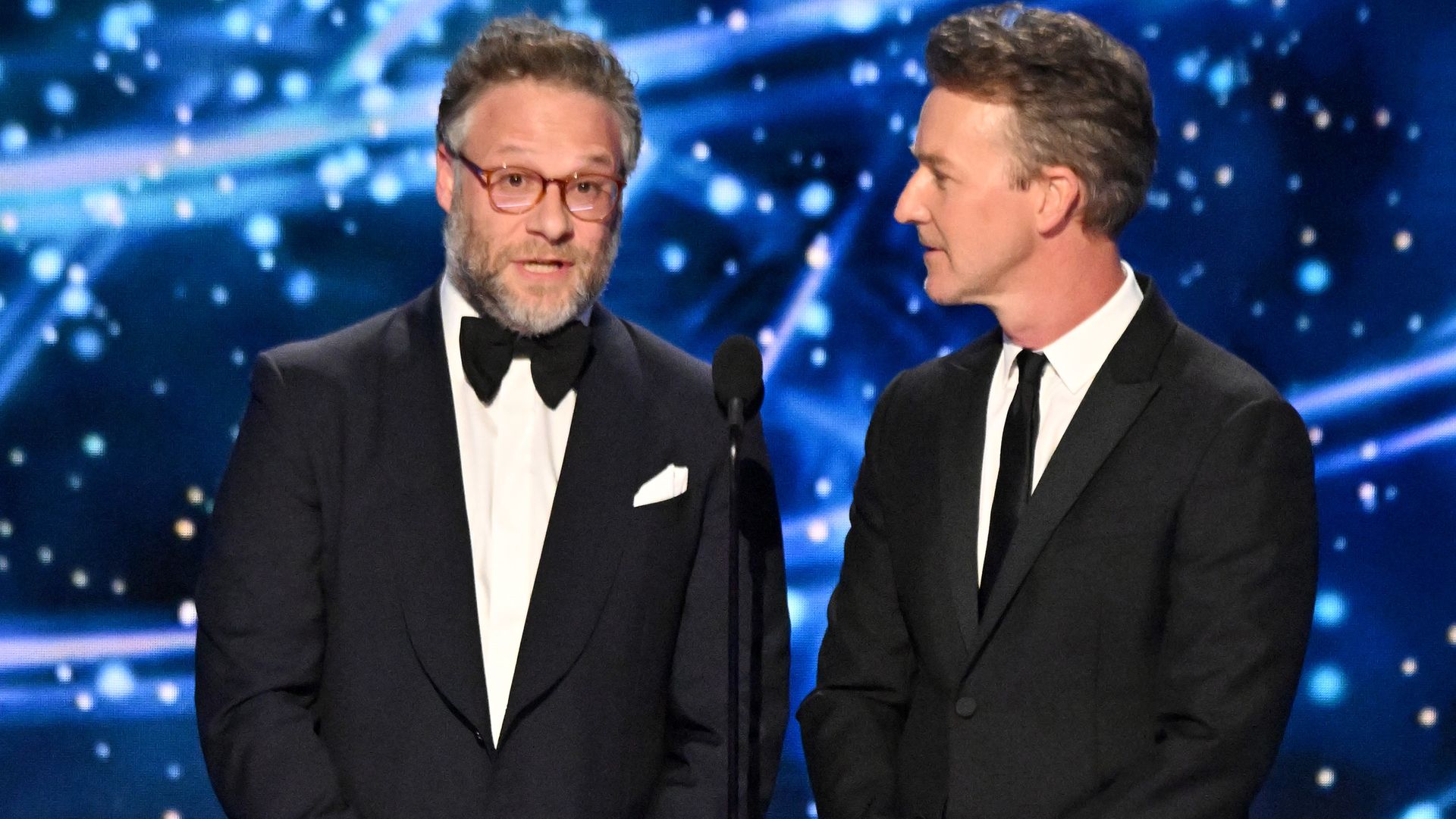 Seth Rogen goes rogue at science awards show to slam tech billionaires ...