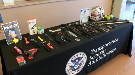 TSA reminding air traverlers about items forbidden in carry on bags