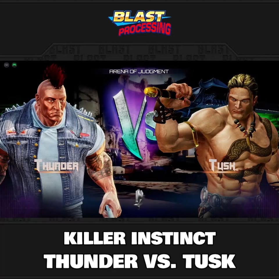 Killer Instinct battles Rash vs. Sabrewulf and Thunder vs. Tusk