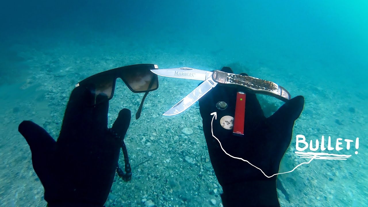 I Found a Fired Bullet & Knife Underwater While Scuba Diving!