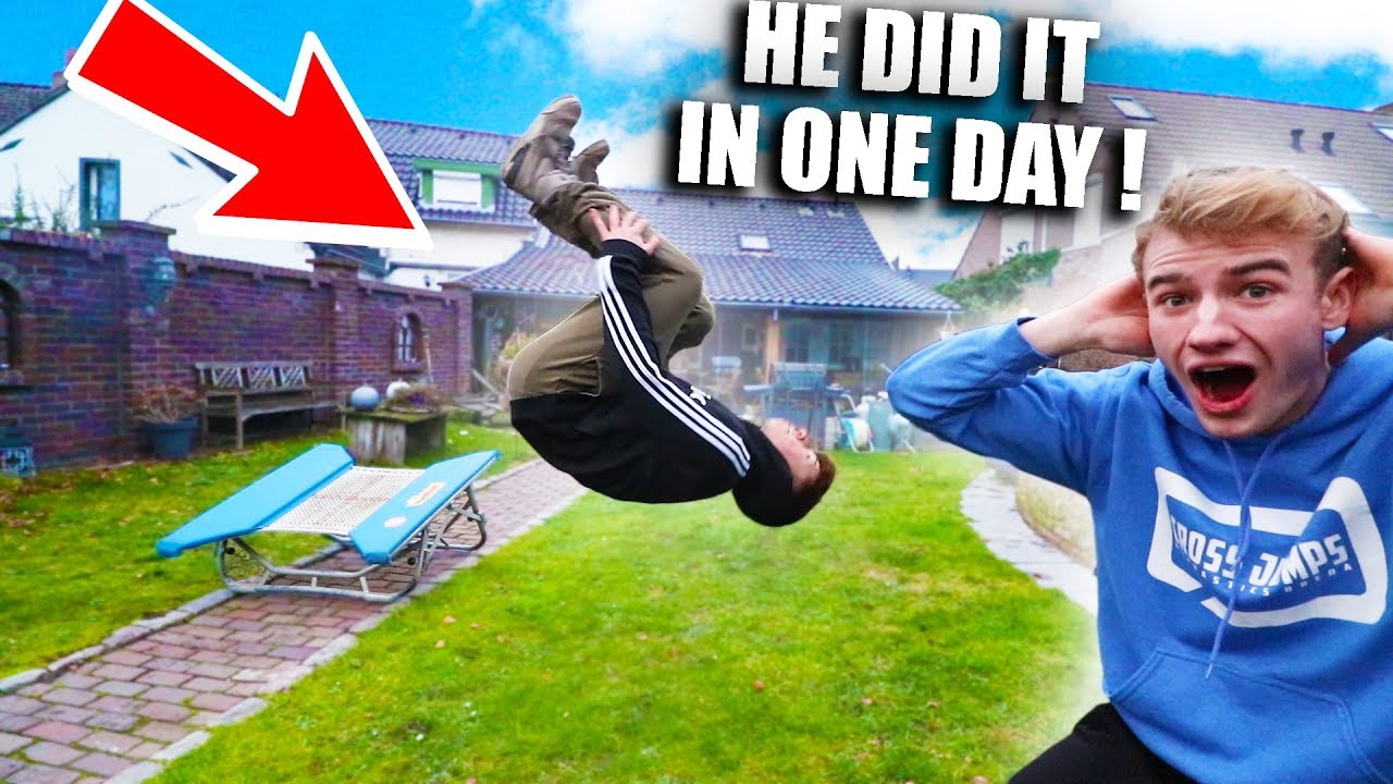 HOW TO DO A BACKFLIP ON GROUND IN ONE DAY! (BQ)
