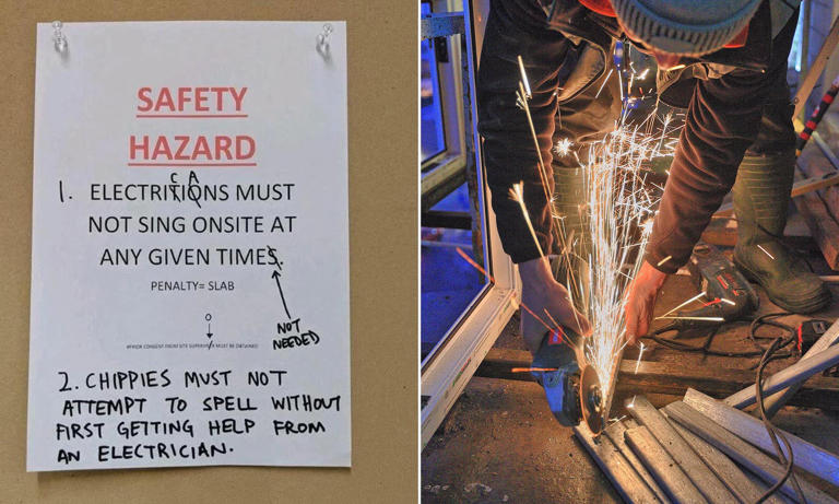 Workplace sign riddled with spelling errors is ruthlessly mocked