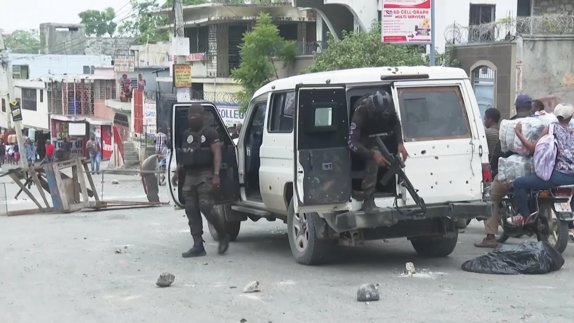 Protesters in Haiti demand protection against gangs.