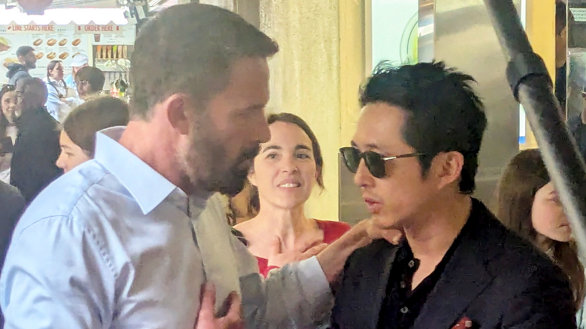 Ben Affleck and Steven Yeun spotted filming new Netflix thriller ...