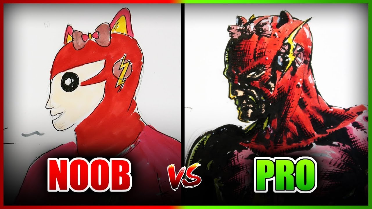 NOOB vs PRO Character Design Drawing/Art Challenge (Anime Hello Kitty ...