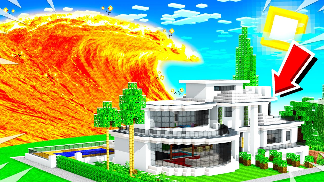 NATURAL DISASTERS in MINECRAFT! (Volcano, Earthquake, Tornado)