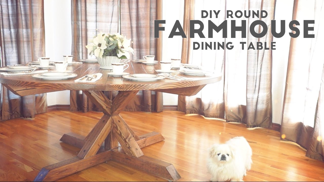 How to Build a Round Farmhouse Table with Construction Lumber