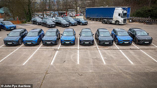 The EV graveyard is cleared! Abandoned new electric cars worth £275k ...
