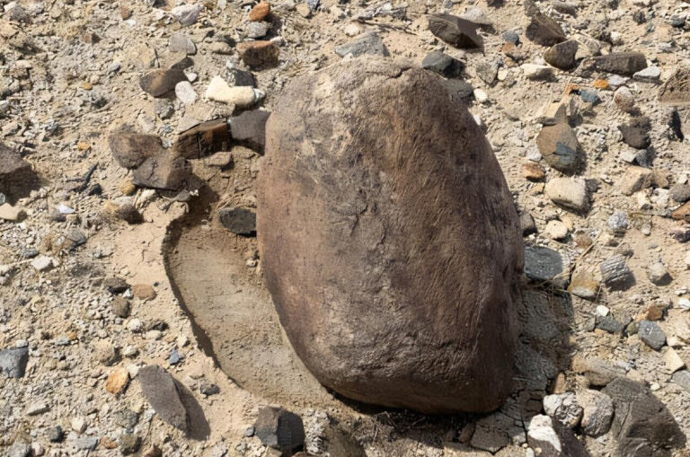 Strong shaking at fault stepover has rocks—briefly—defying gravity