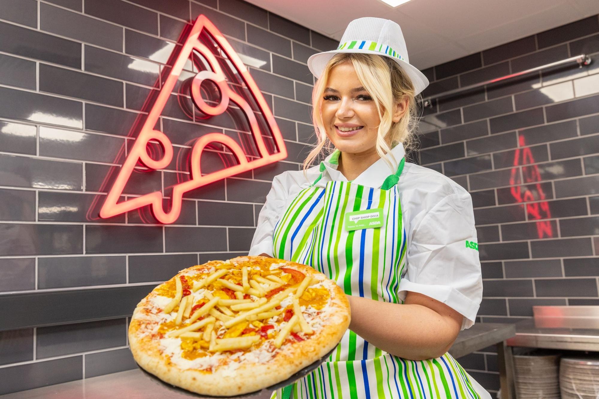 Social media sensation Chip Shop Diva partners with ASDA to launch bizarre new Chip Shop Curry Pizza