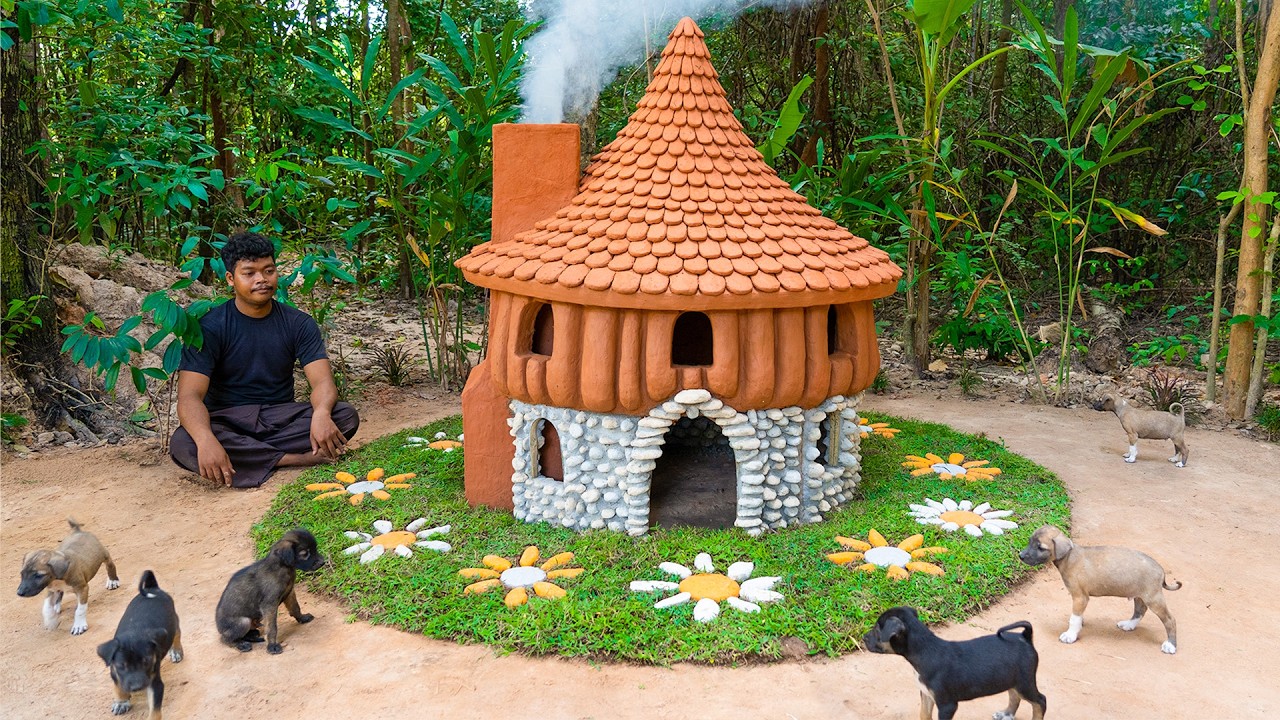 A survival build made of earth and stone that turned into a dream home ...