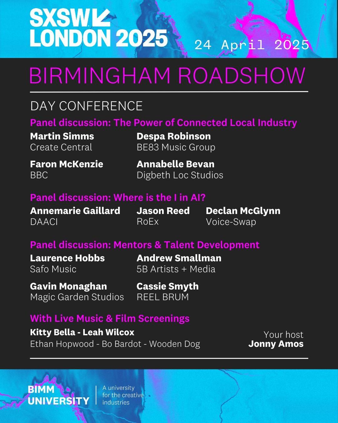 BIMM Birmingham to host SXSW London’s UK Roadshow showcasing ‘British ...