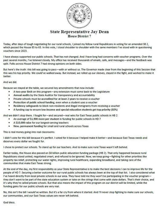 School vouchers pass Texas House after hours of debate