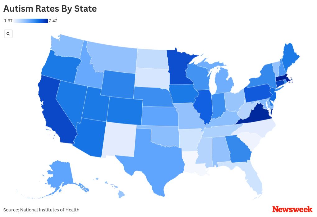 Map Reveals States With the Highest Autism Rates