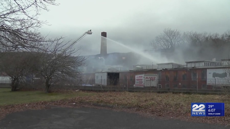 Adams factory fire prompts school evacuations, air advisory