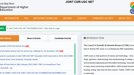 CSIR UGC NET final answer key 2025 released at csirnet.nta.ac.in, direct link here