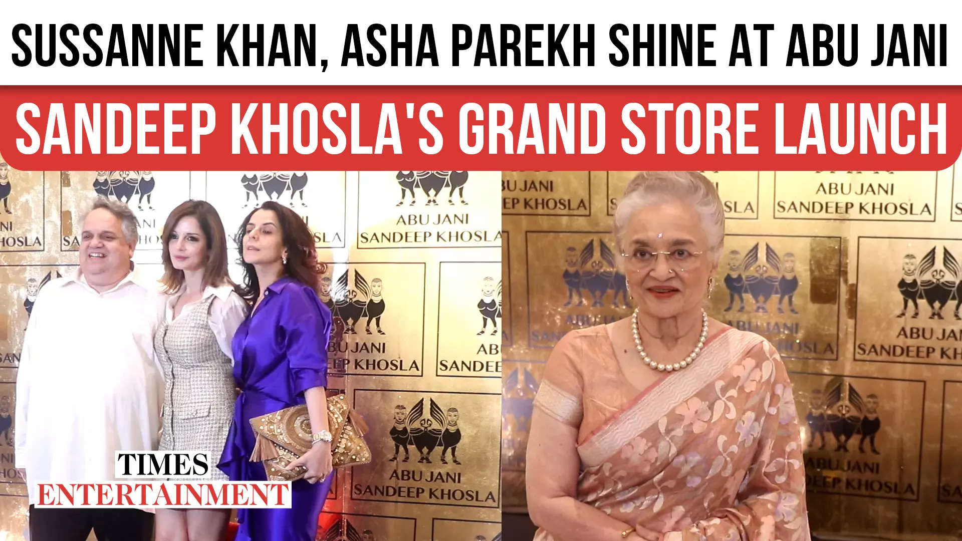 Sussanne, Asha Parekh Shine at Abu Jani Sandeep Khosla's Grand Store Launch