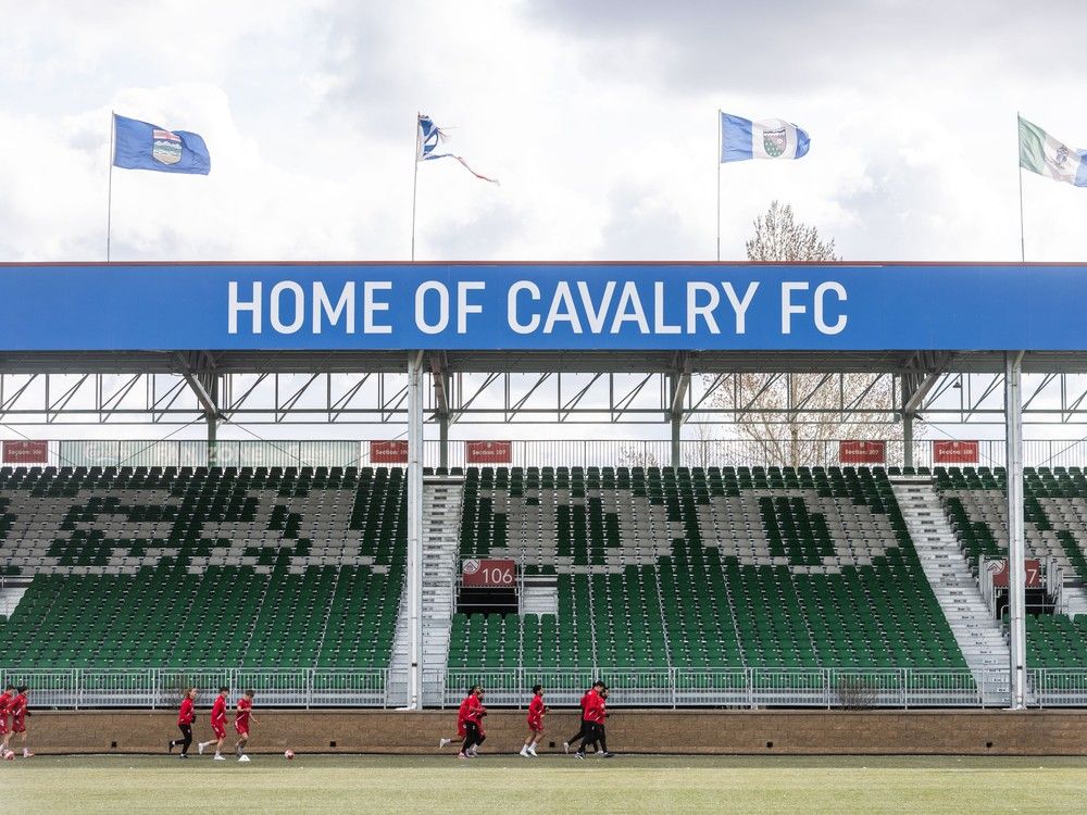 Field freshly painted for TSN, as part of 2025 CPL home opener for ...