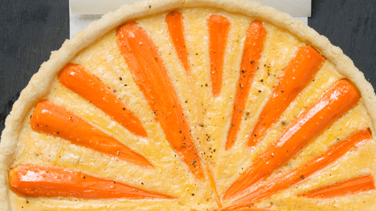 🔥 Hot Honey Roasted Carrot Tart (No Eggs, No Problem!)