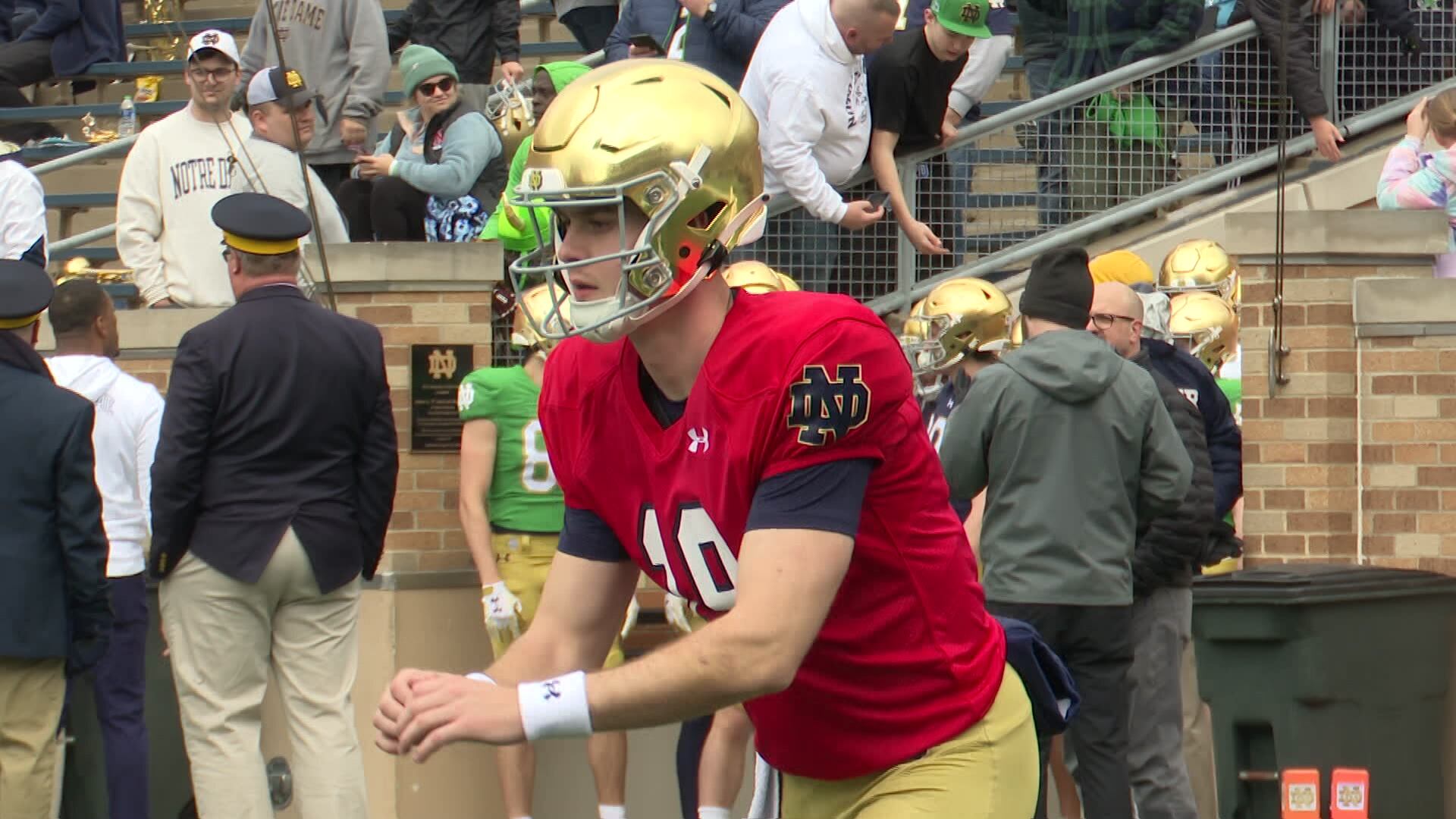 Notre Dame quarterback Steve Angeli has entered the transfer portal