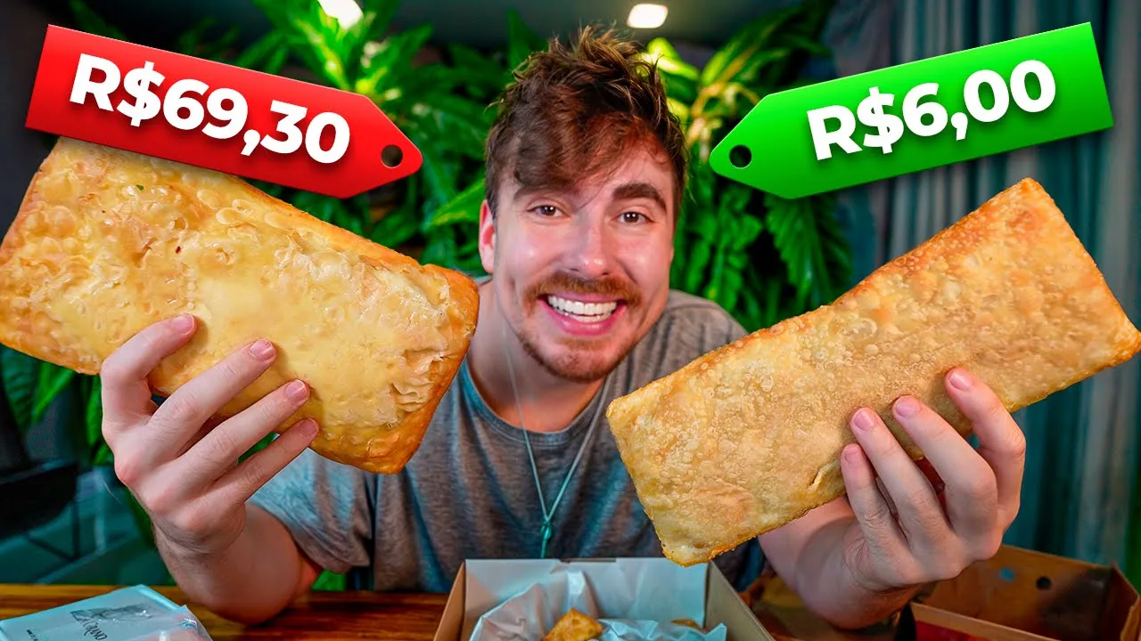 Pastel CARO Vs BARATO: Eu Gostei Mais do PASTEL...