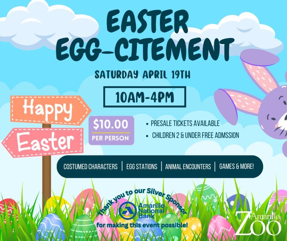 Amarillo Zoo to host ‘Easter Egg-citement’ this Saturday