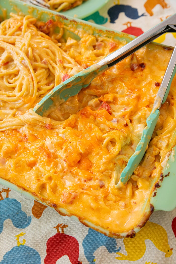 The BEST Cheesy Chicken Spaghetti From Scratch