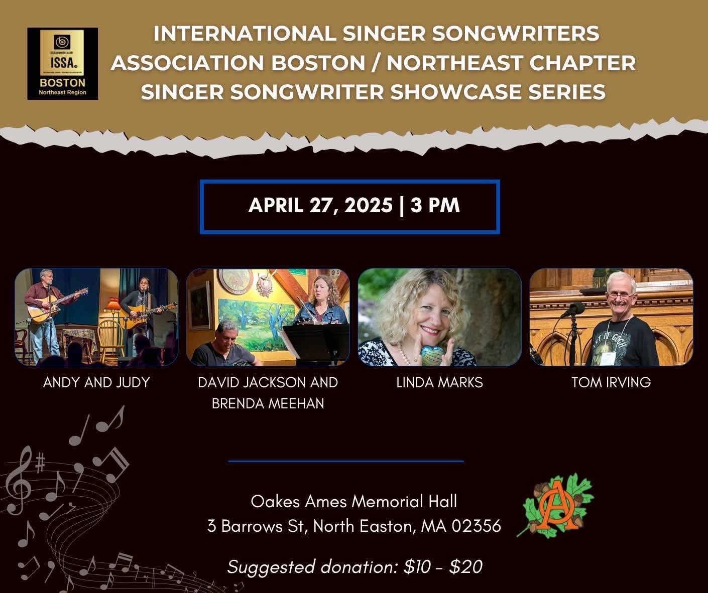 How to attend Singer Songwriter Showcase in Easton. Where, when and more