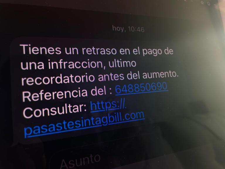 Alerta de estafa por SMS: “Retraso en el pago de una infracción” y robo de datos personales