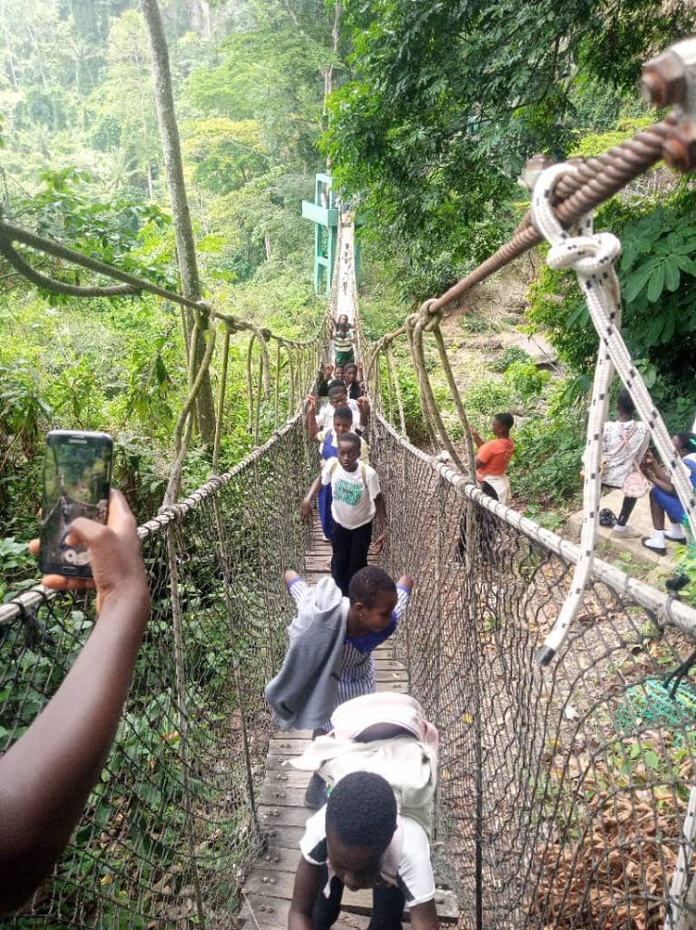 Kadjebi NCCE, CEC members hike Mountain Gemi, Amedzofe Canopy Walk