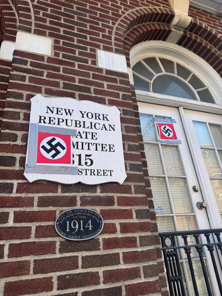 New York State Republican Party headquarters vandalised with swastikas