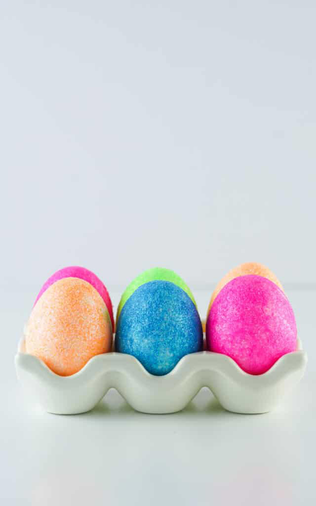 Add Some Joy With These Glitter Easter Eggs In Those Baskets