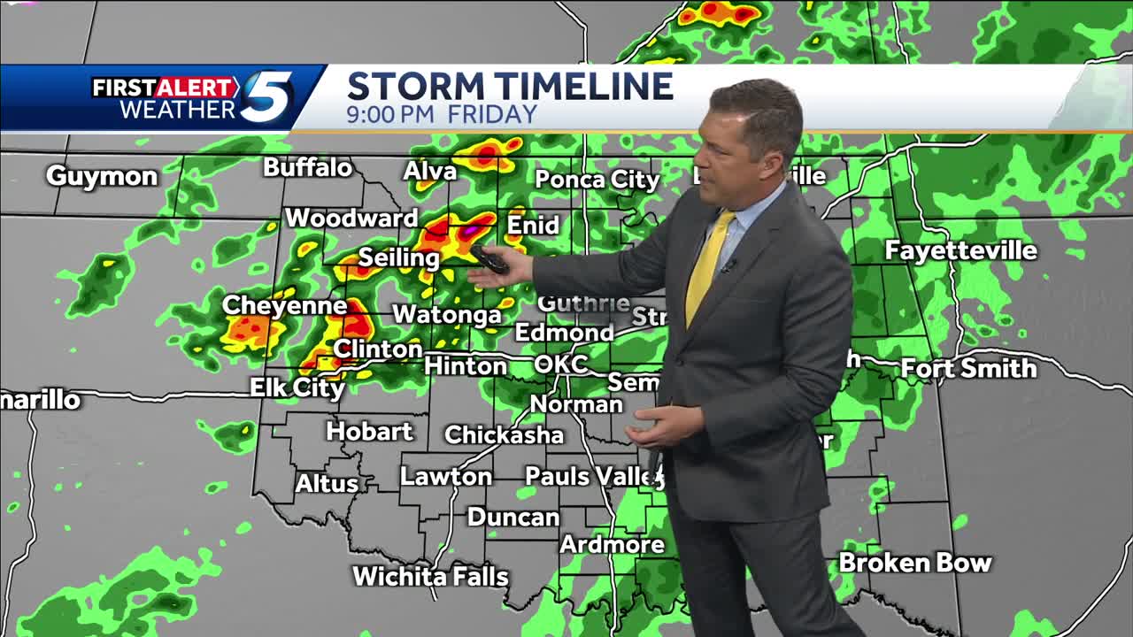 Friday storm timeline
