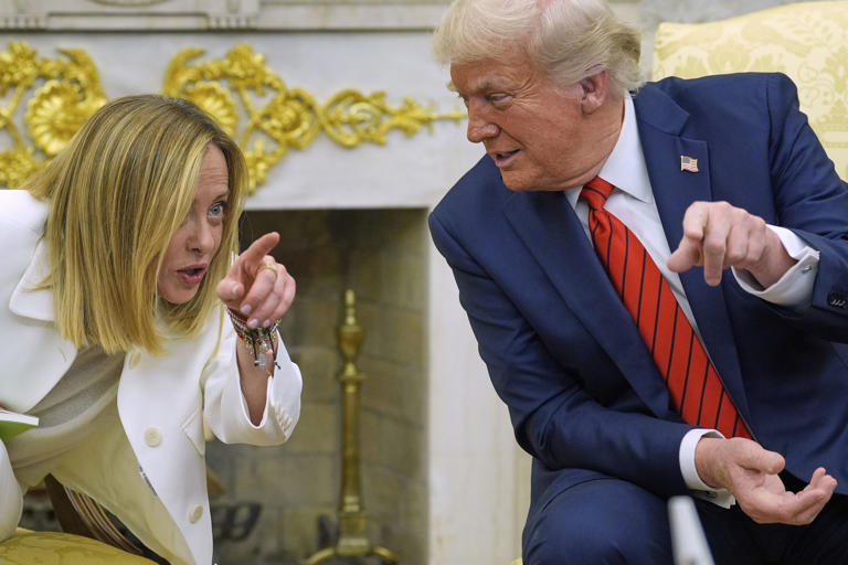 Trump drar til Europa – både han og Meloni sier de føler seg sikre på ...