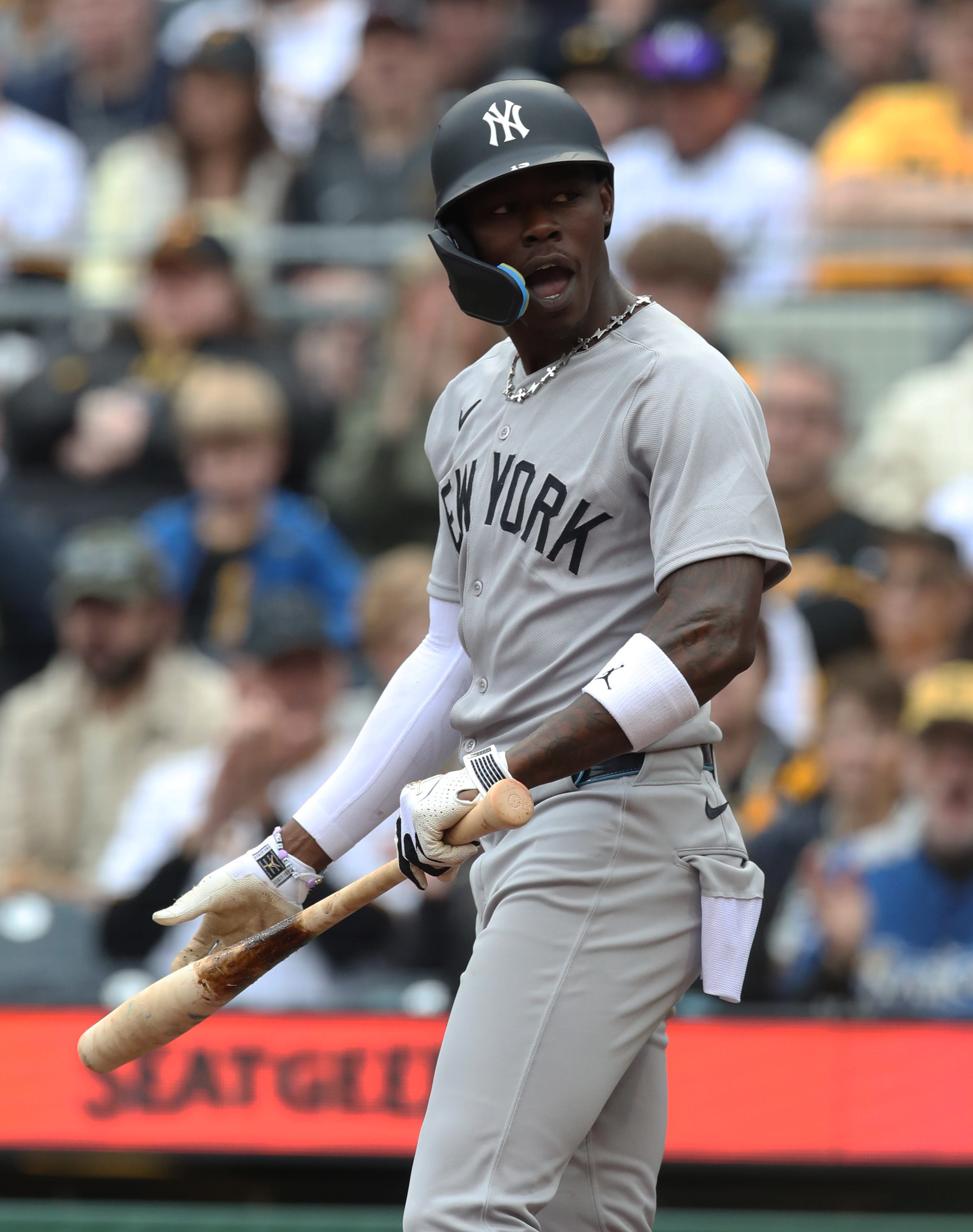 Jazz Chisholm ejected from Yankees game vs. Rays for arguing balls and ...