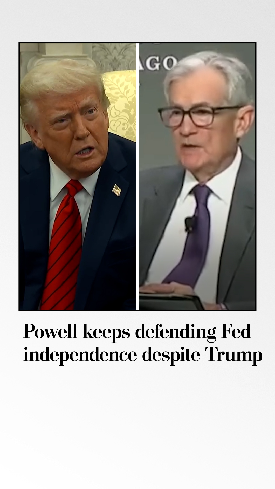 Powell keeps defending Fed independence despite Trump