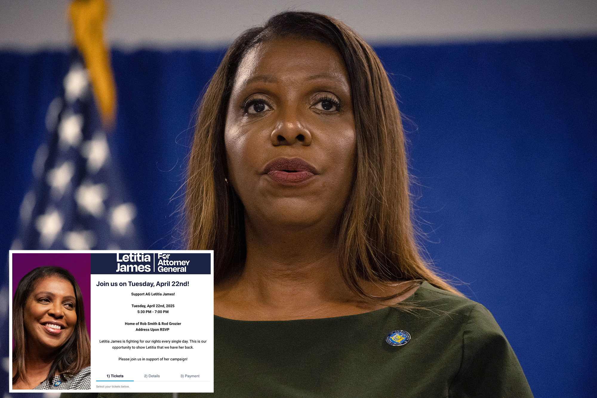 Letitia James launches fundraiser seeking donations up to $18K-per ...
