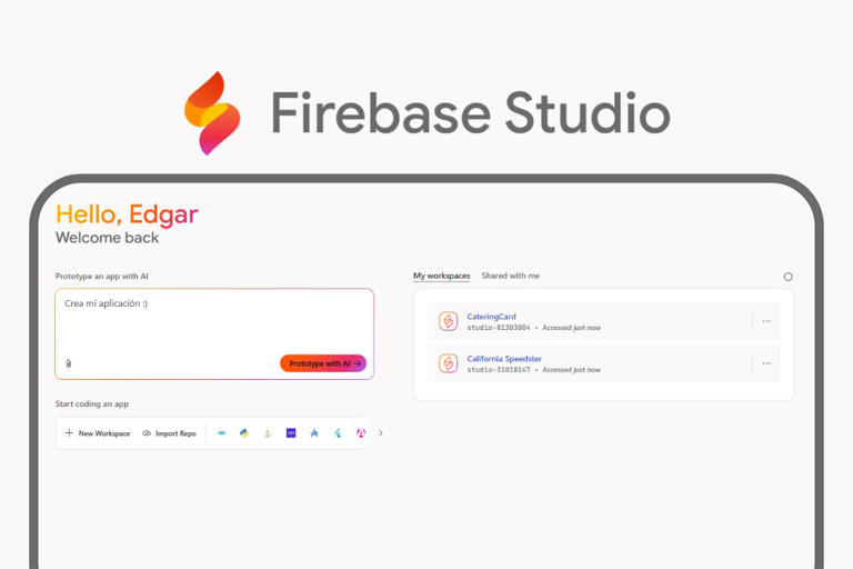 Firebase Studio de Google: cómo empezar a crear
