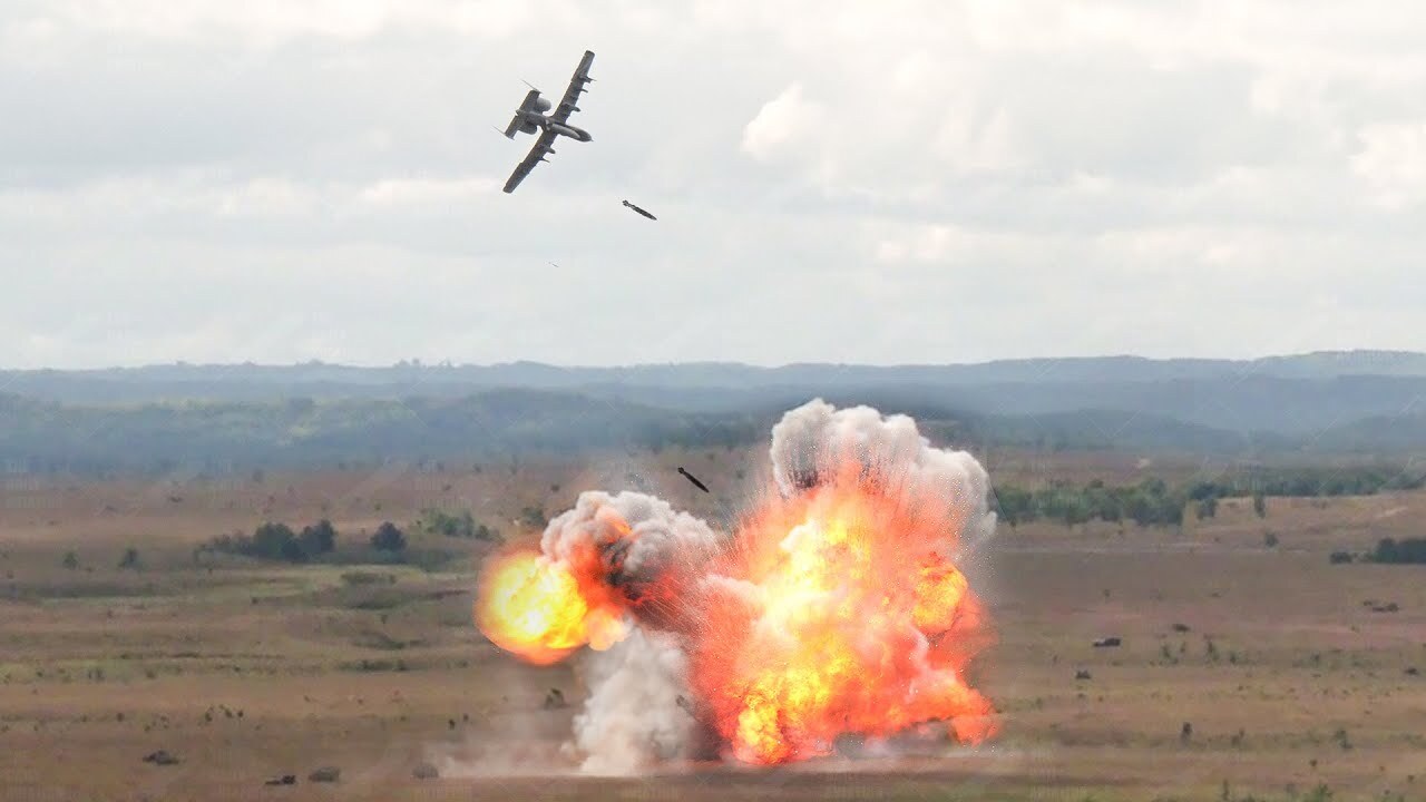 US A-10 strikes targets with deadly precision