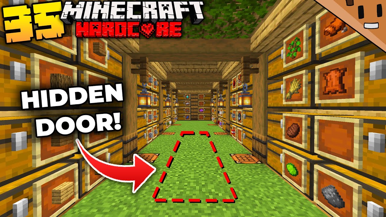 I built a hidden underground door in Minecraft hardcore!